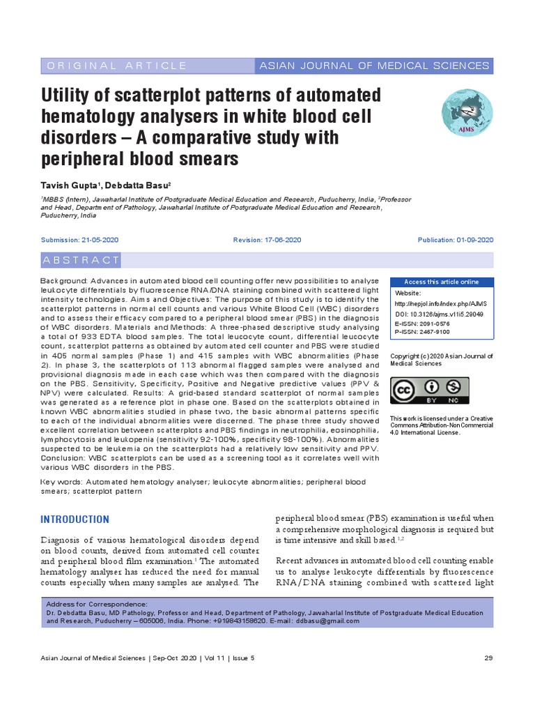 Utility - of - Scatterplot - Patterns - of - Automated - Hematology ...