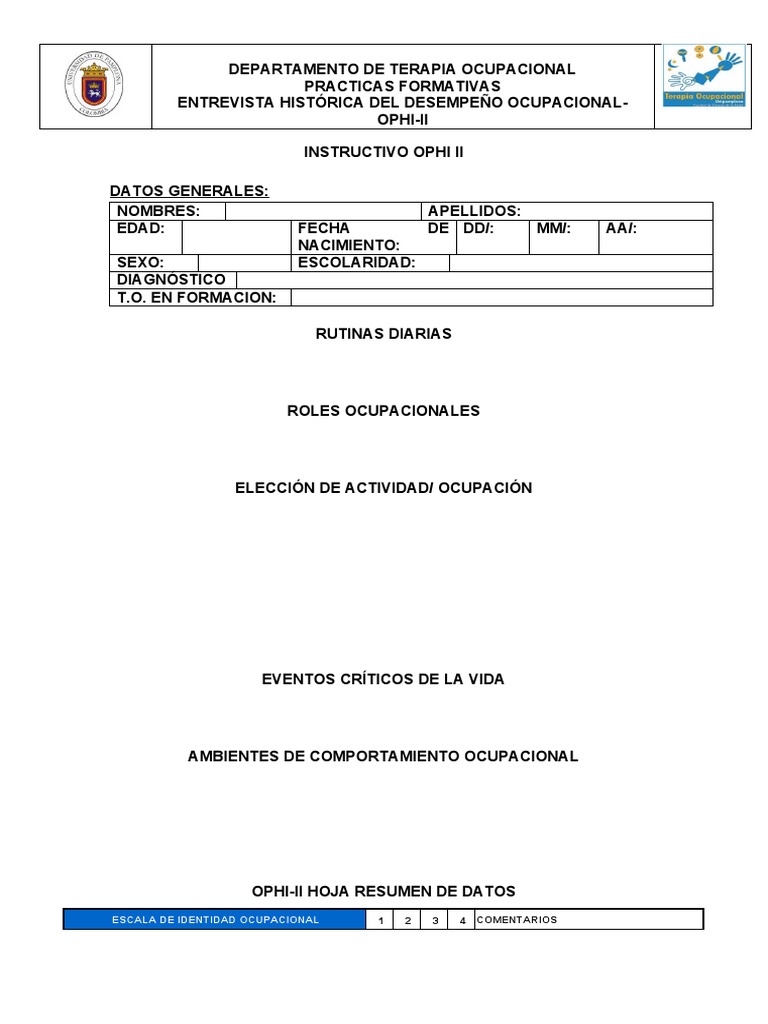 Ophi Ii | PDF | Terapia ocupacional | Grupo social