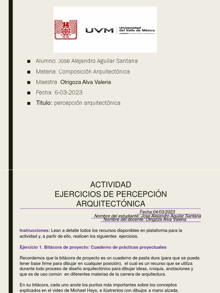 U1 - Actividad 1 - Ejercicios Percepcion Bueno | PDF