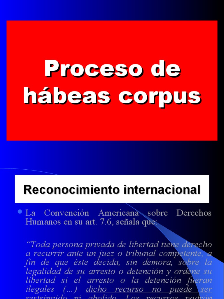 Habeas Corpus | PDF | Habeas corpus | Detención (encarcelamiento)