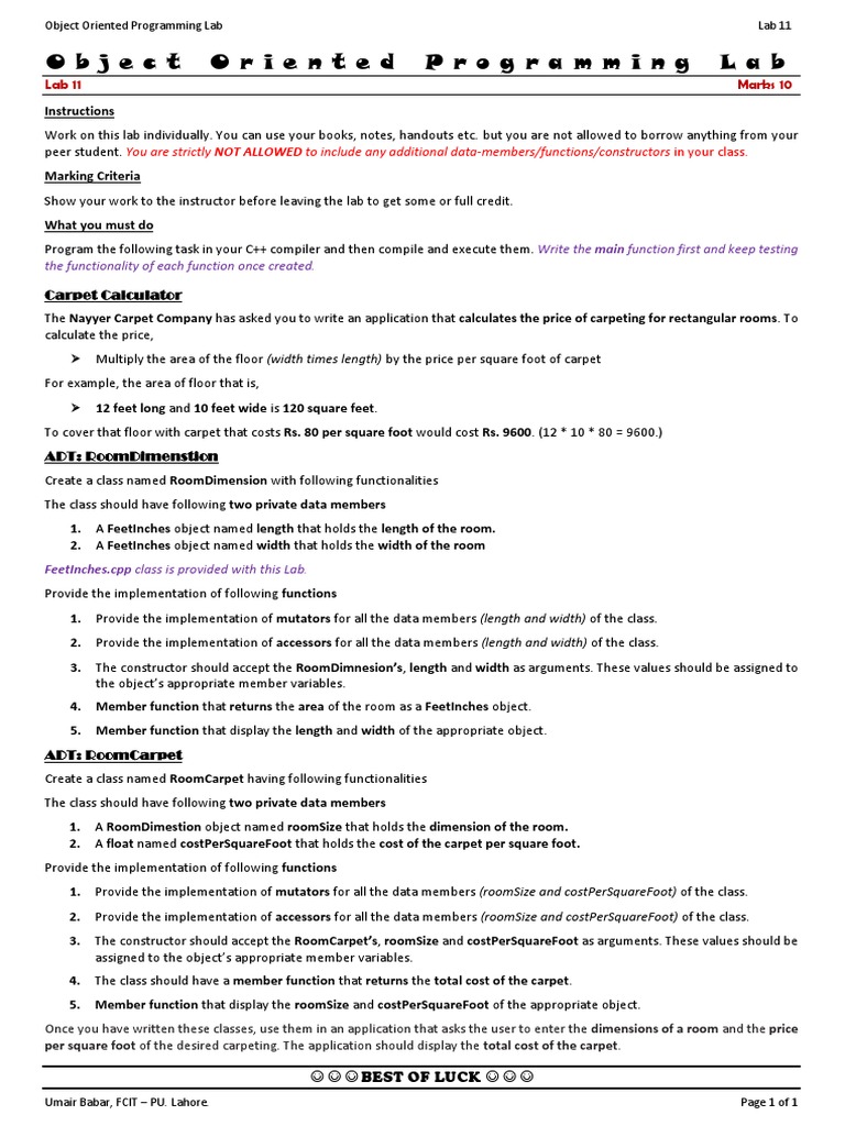 11 Lab Pdf Method Computer Programming Parameter Computer Programming 