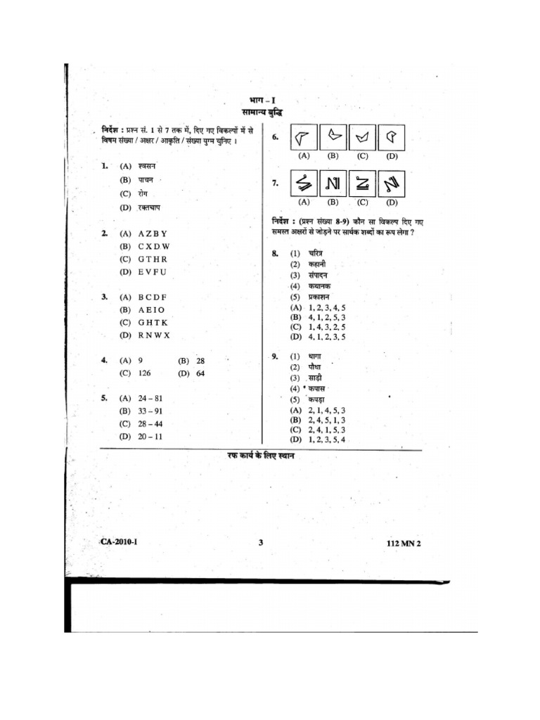 SSC Question Paper | PDF