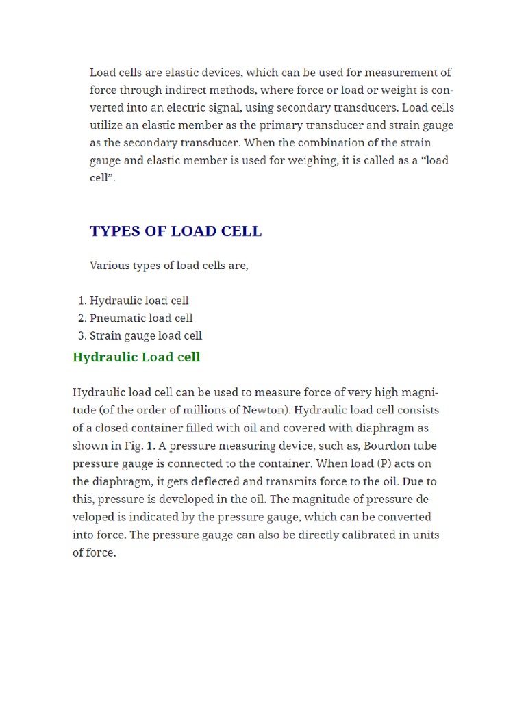 Load Cell | PDF