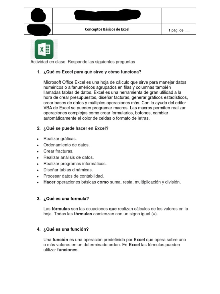 Conceptos Basicos de Excel Septimo PDF | PDF | Microsoft Excel | Informática
