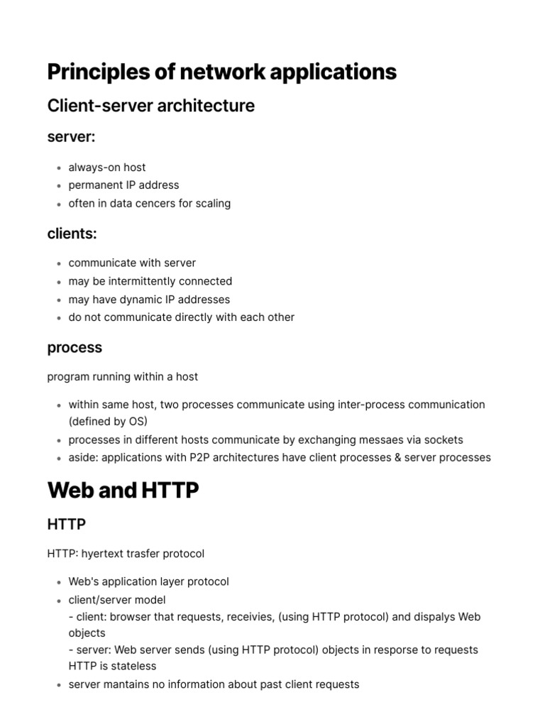 An Overview of Client-Server and Peer-to-Peer Network Architectures with a Focus on Key Internet ...