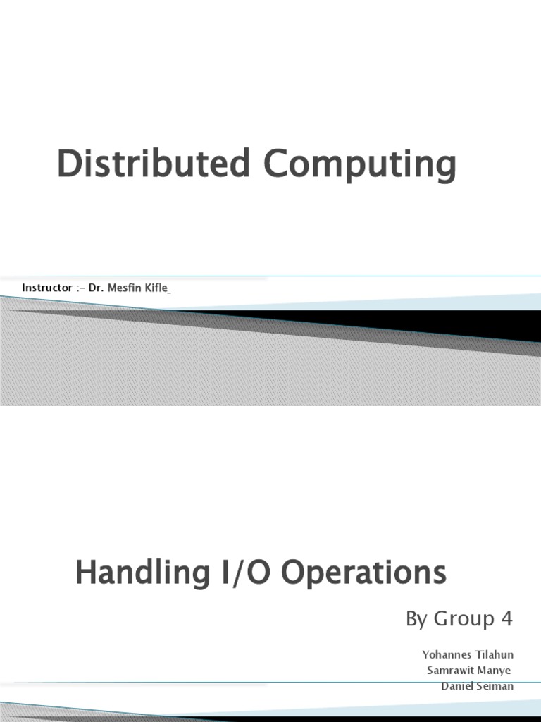 Handling I&O Operations Assignement One | PDF | Input/Output | Device Driver