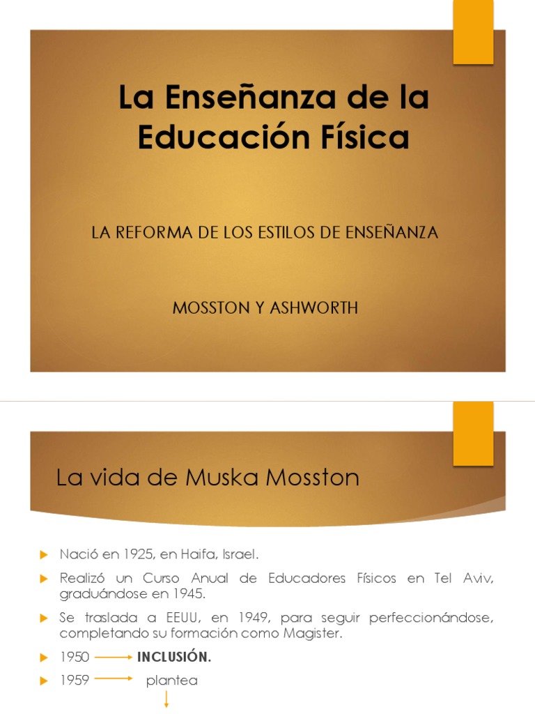 Soporte Didáctico - Mosston | PDF | Maestros | Psicología cognitiva