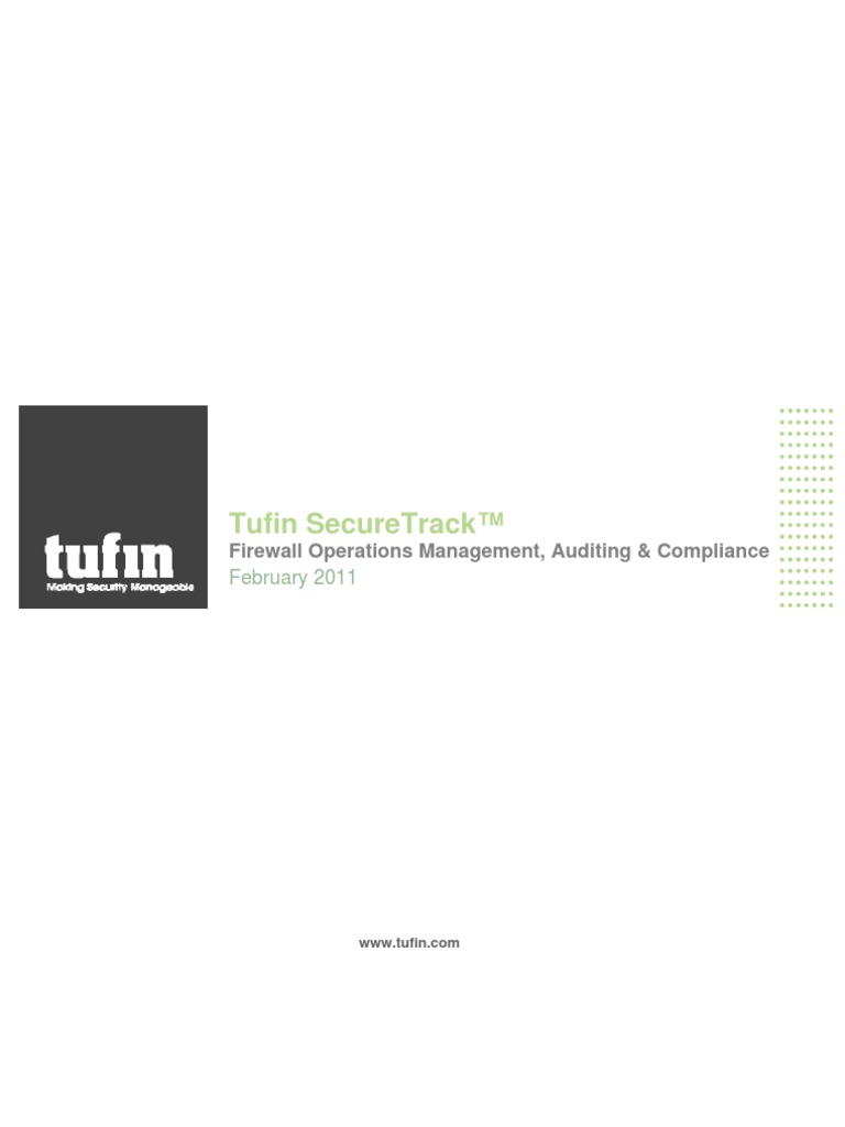 Tufin Firewall Operations Management WP | PDF | Firewall (Computing) | Computer Network