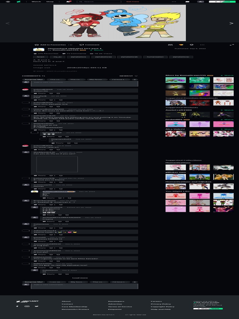 Humanized Alphabet Lore Part 1 by KumaDraws334 On DeviantArt PDF | PDF | Social Information ...