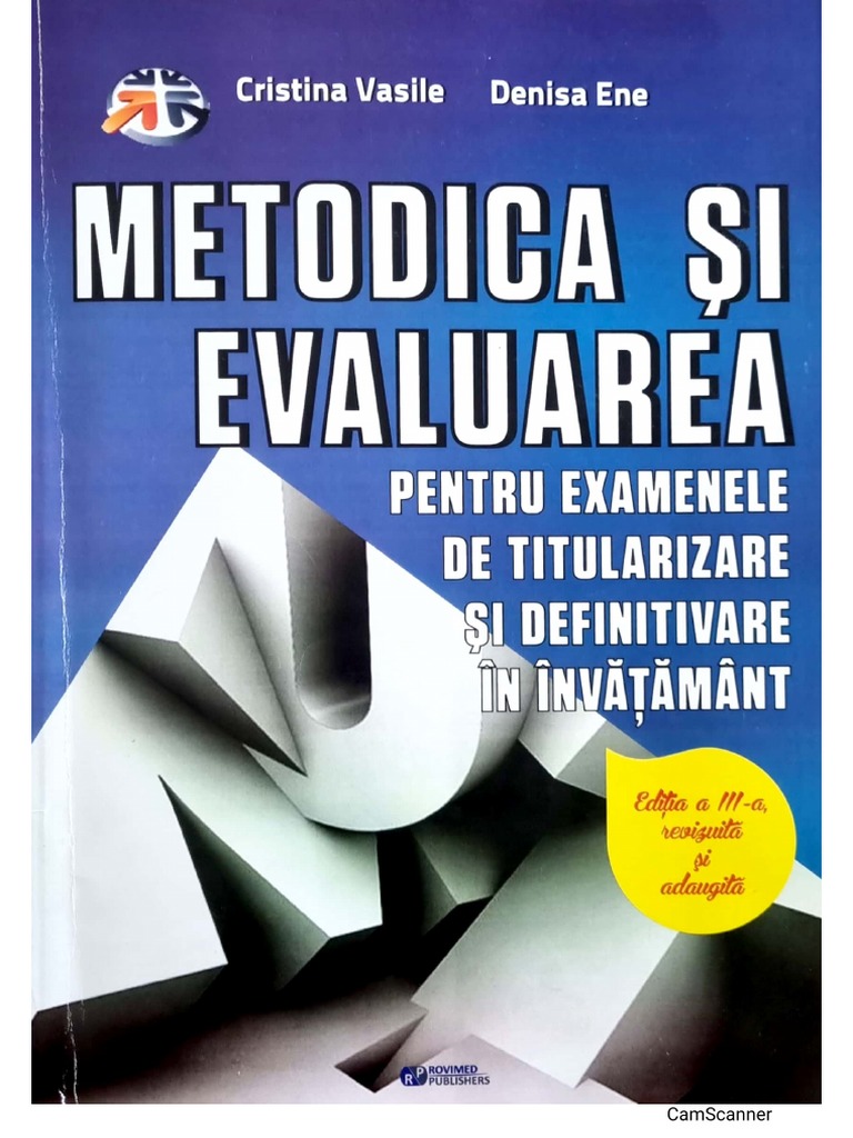 METODICA SI EVALUARE (Pentru Examenele de Titularizare Și Def În Învățământ PDF | PDF
