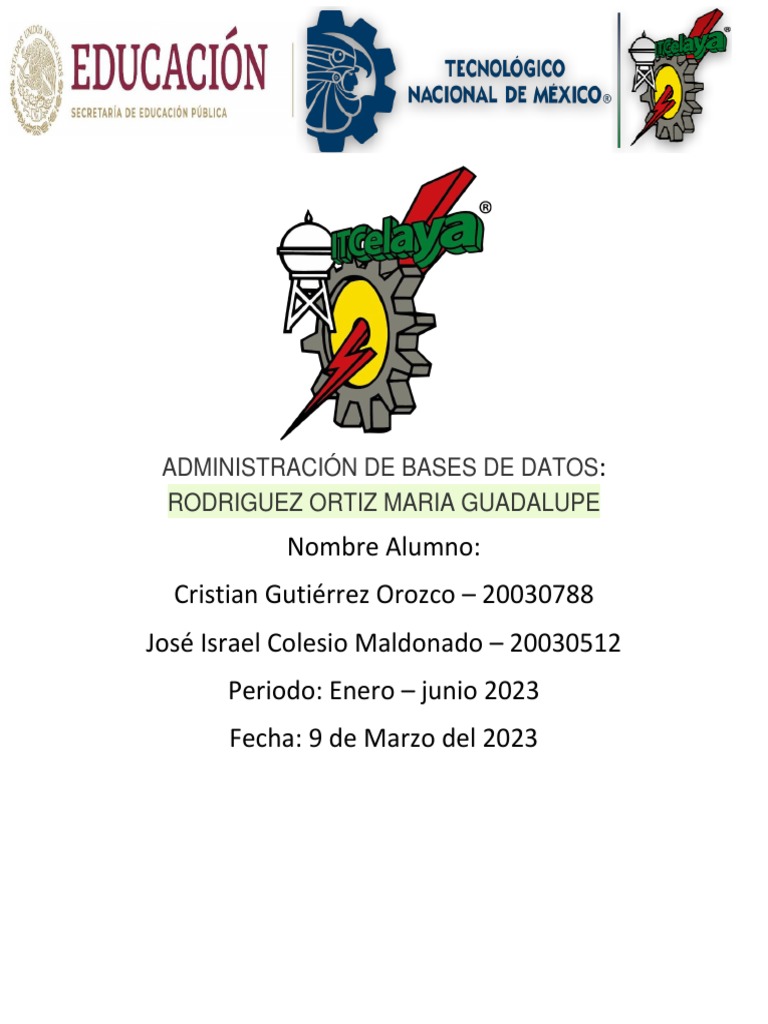 Requerimientos SGBD-1 PDF | PDF | Servidor SQL de Microsoft | Mi sql