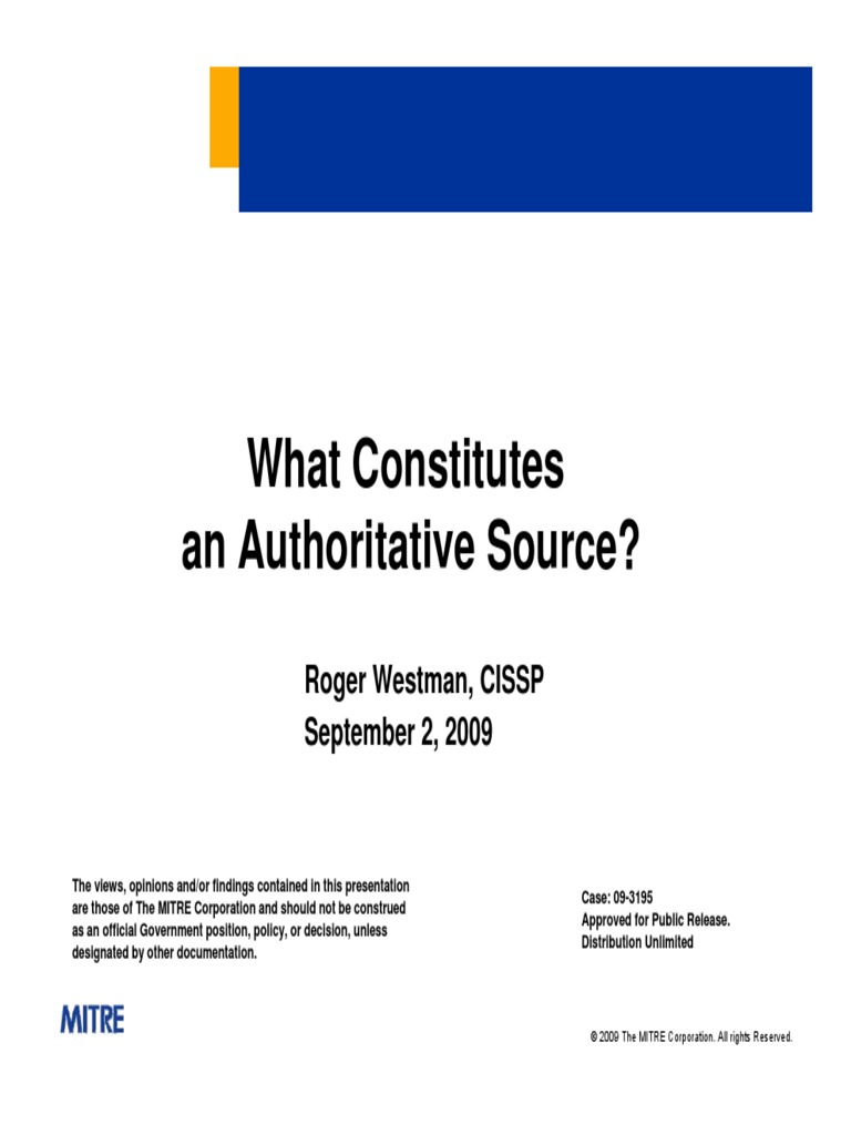 Authoritative Sources Mitre Download Free Pdf Data Governance