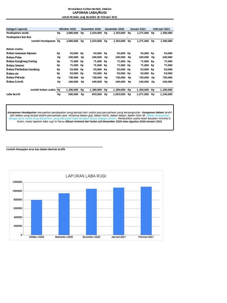 PKMI-2021-Laporan-Laba-Rugi-Laporan-Arus-Kas-RAB-KBMI-2021 2.xlsx | PDF