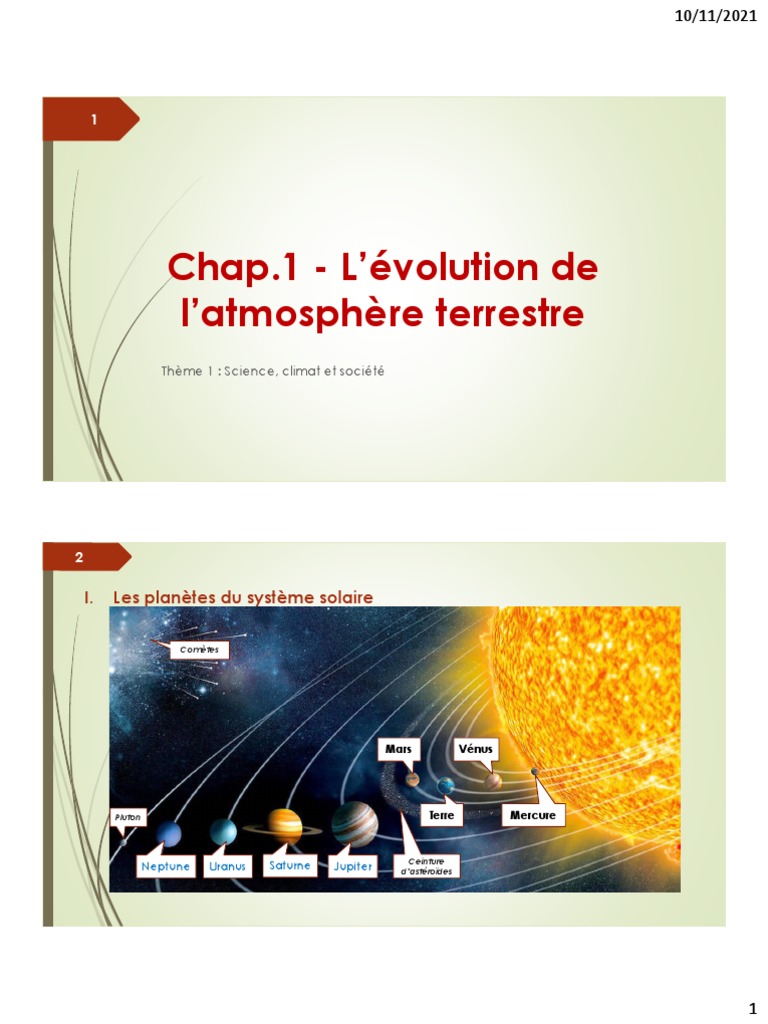 Thème 1 - Chapitre 1 - Evolution Atmosphère Terrestre - Format Document ... Thème 1 - Chapitre 1 - Evolution Atmosphère Terrestre - Format Document ...
