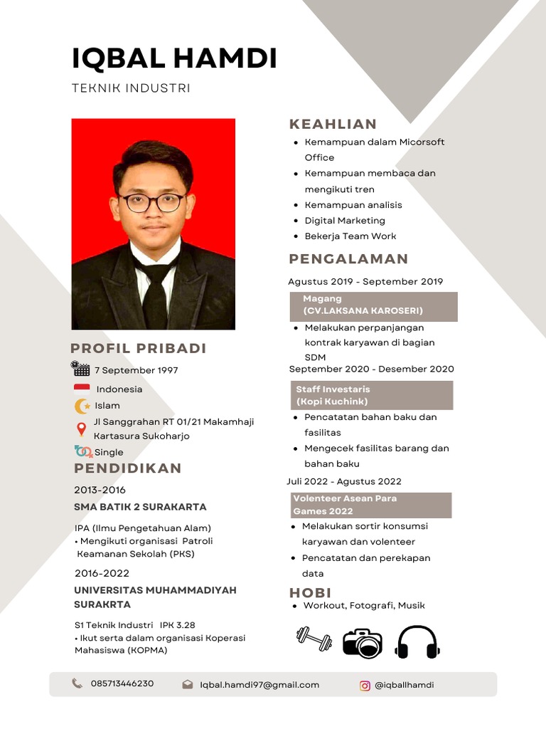 Cv terbaru iqbal | PDF