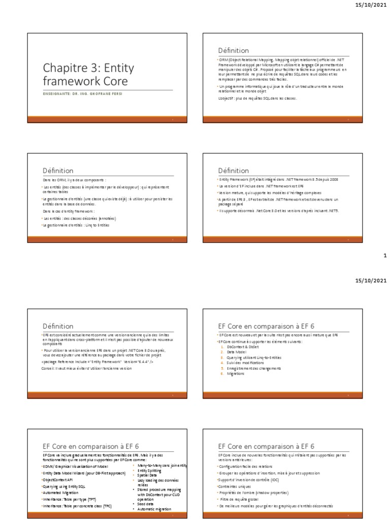 "Entity Framework Core: Guide Complet" | PDF | Logiciel de gestion des ...