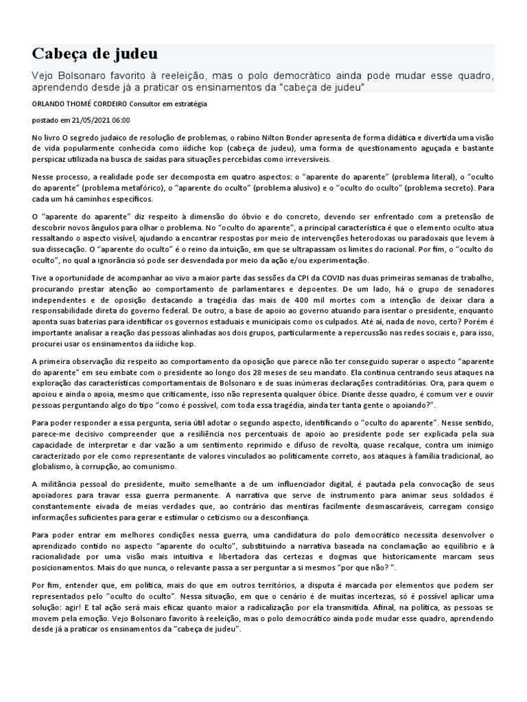 Cabeça de Judeu | PDF | Judeus | Narrativa