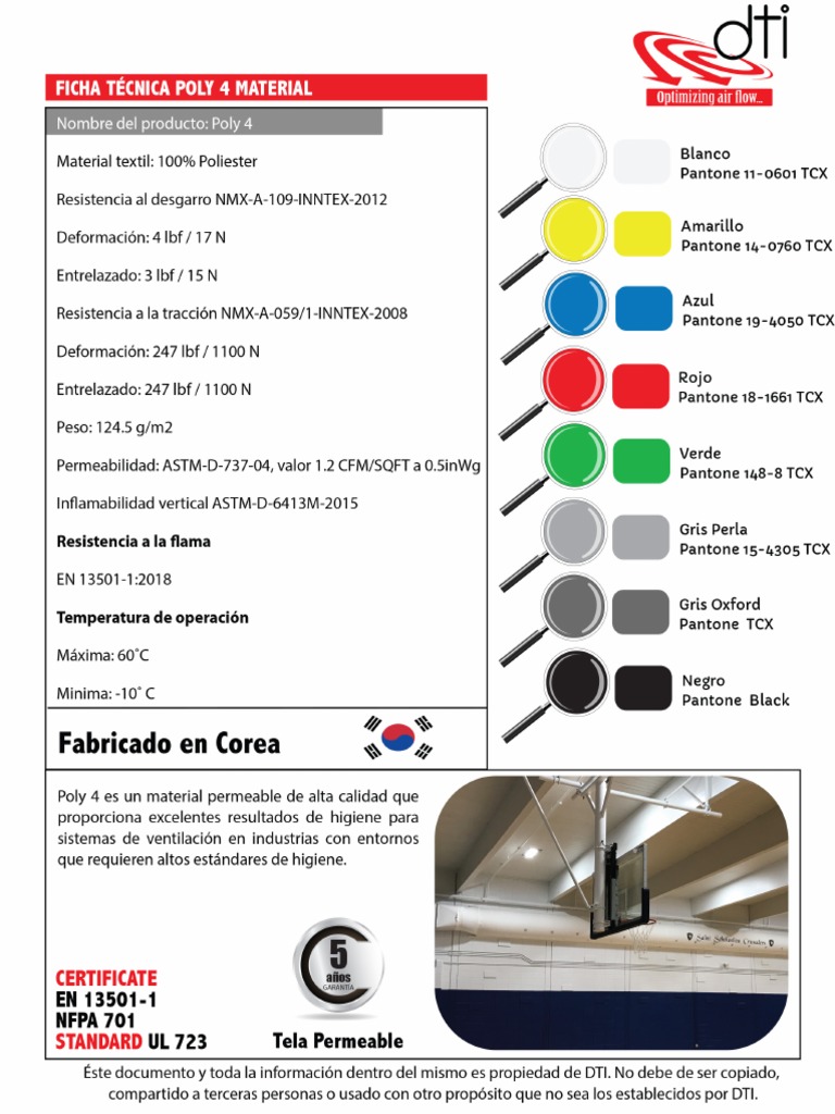 Ficha Ducto Textil | PDF
