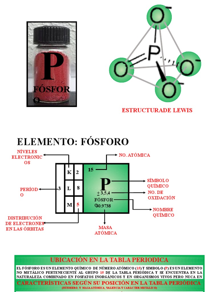 ELEMNTO QUIMICO P FOSFORO | PDF