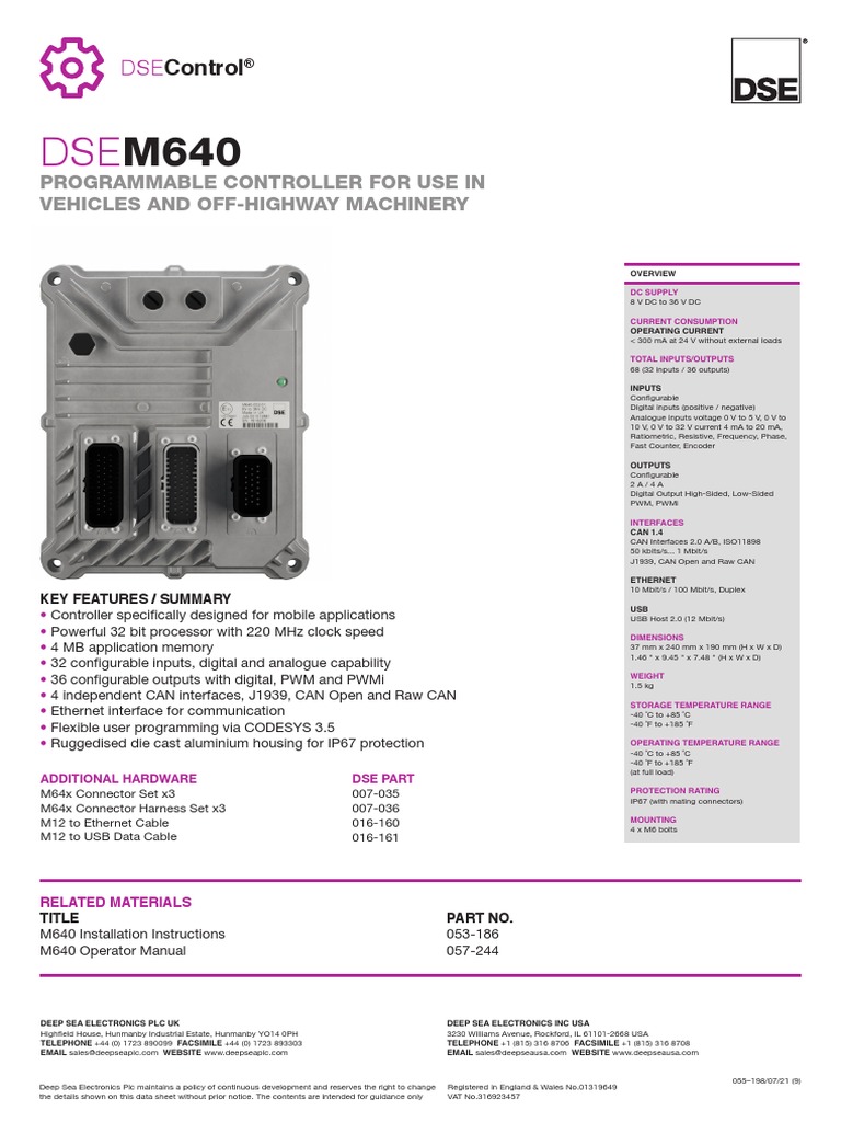 M640 Data Sheet | PDF | Usb | Electromagnetic Compatibility