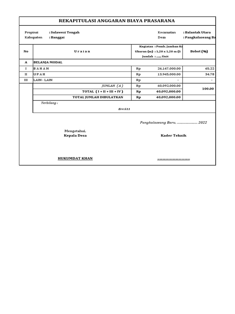 RAB Jamban 2022 | PDF