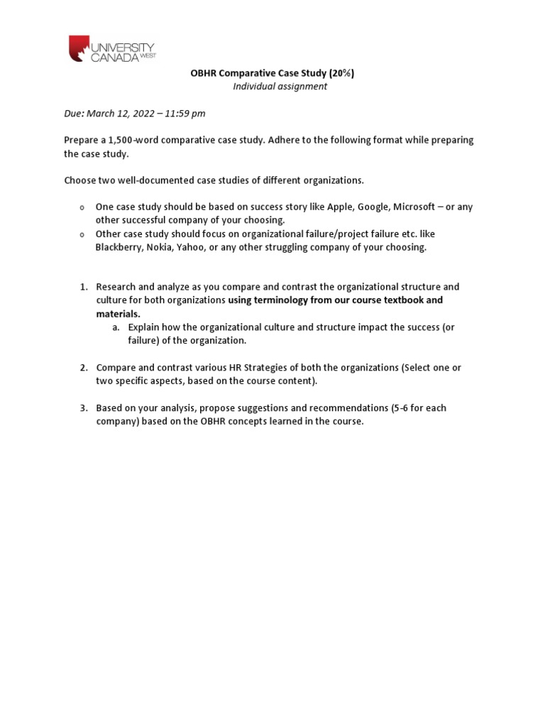 OBHR Comparative Case Study Individual - March 12, 2023 PDF | PDF ... OBHR Comparative Case Study Individual - March 12, 2023 PDF | PDF ...