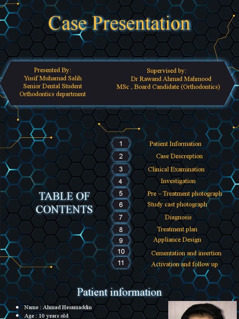 Case Presentation Ortho | PDF | Orthodontics | Dentistry Branches