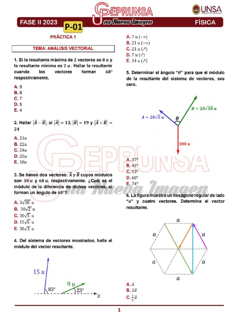 Practica de Vectores | PDF Practica de Vectores | PDF