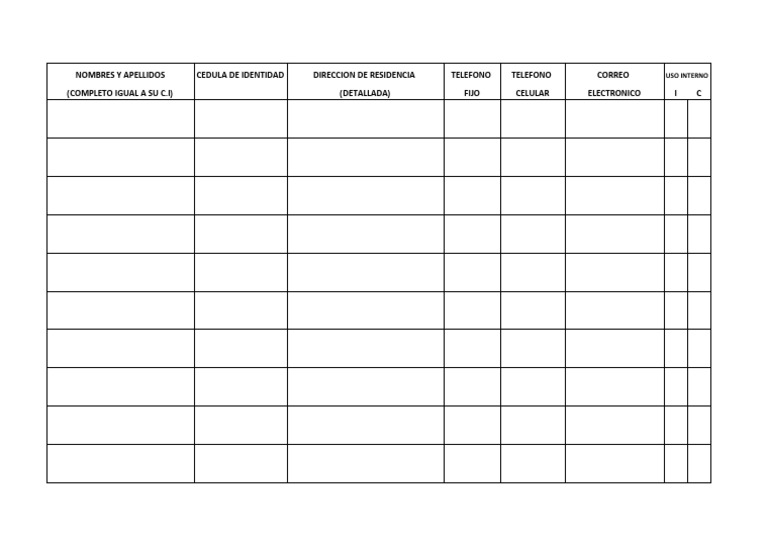 Formato Datos Empleados | PDF