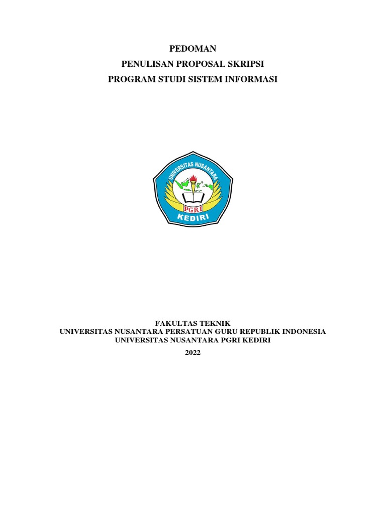 Pedoman Penulisan Proposal Skripsi 2022-1 | PDF