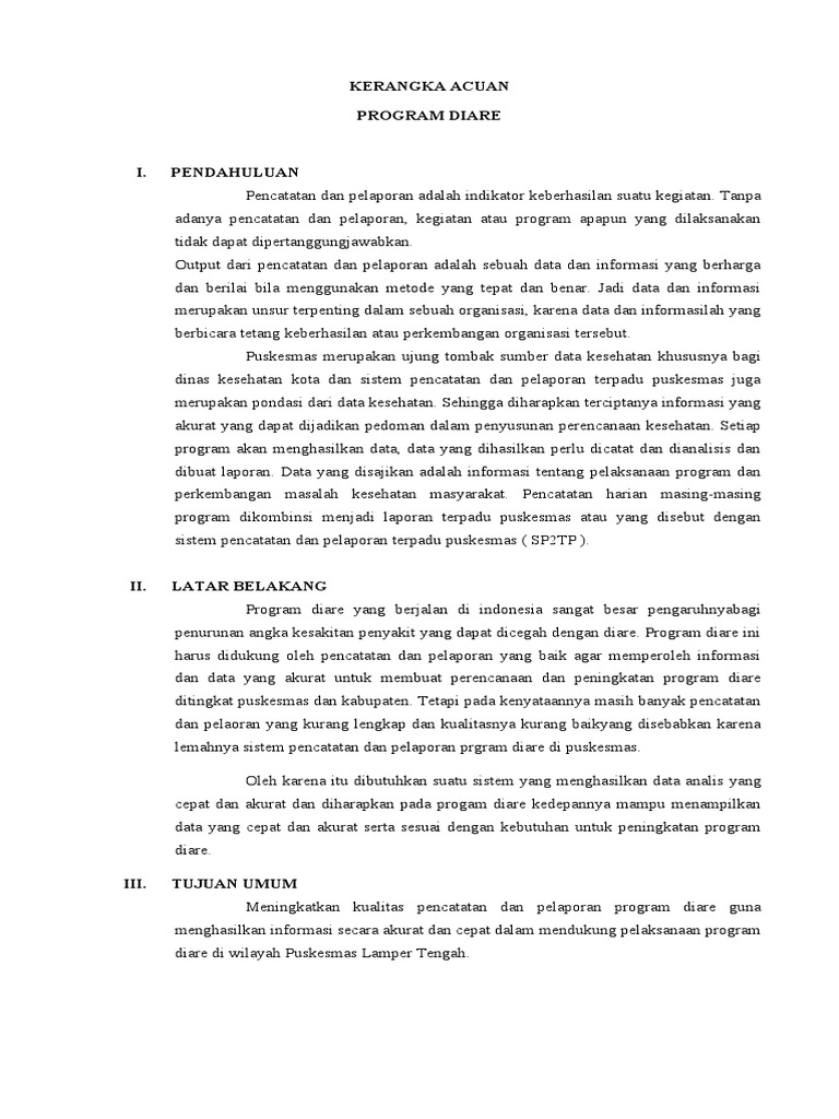 Kak Program Diare 2023 | PDF