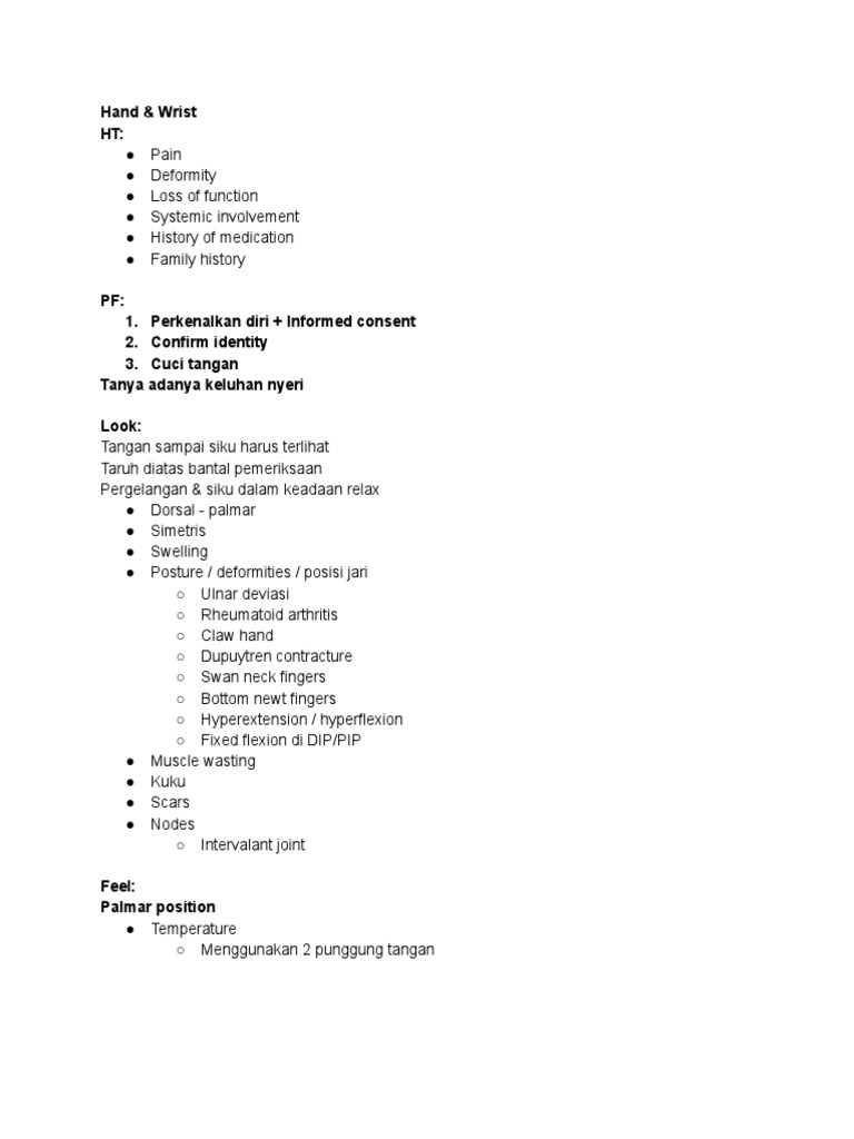 MSK PF Hand&wrist, Ankle&joint | PDF