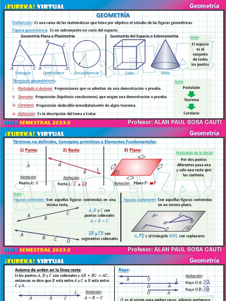 Geometría, conceptos, segmentos y angulos eureka (1) | PDF | Ángulo ...