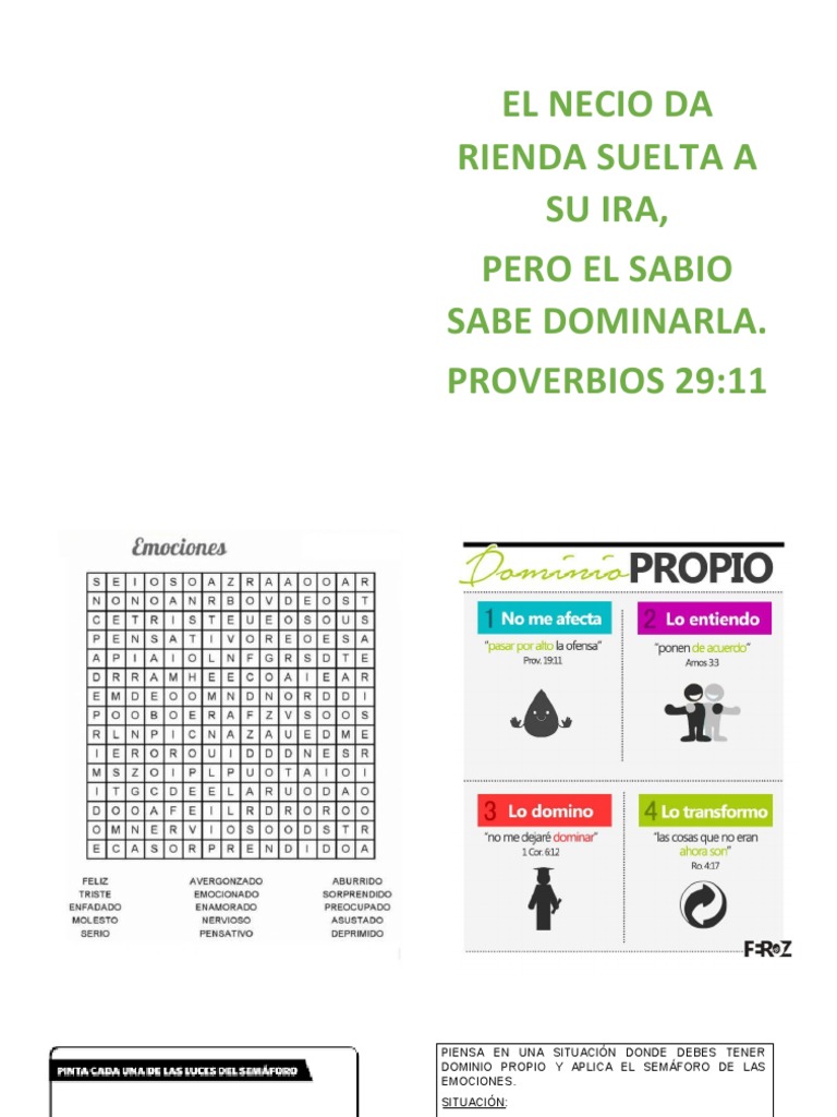 Dominio Propio y Sabiduría Emocional | PDF