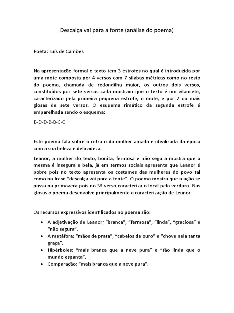 Descalça Vai Para A Fonte Pdf