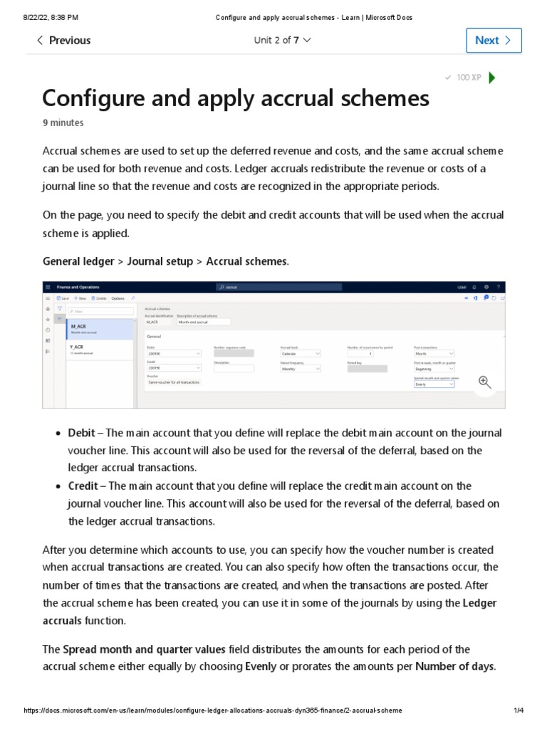 Configure and Apply Accrual Schemes - Learn - Microsoft Docs | PDF ...