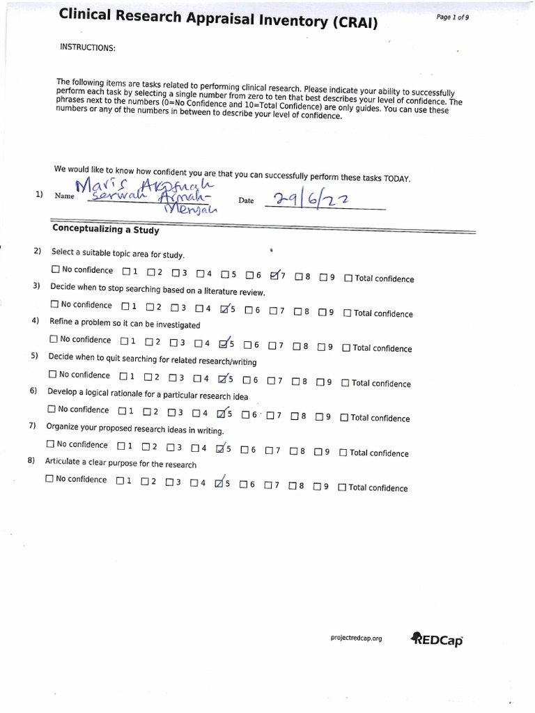 Clinical Research Appraisal Inventory PDF | PDF