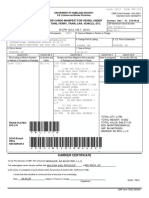 U.S. Customs Form: CBP Form 7533 - Inward Cargo Manifest For Vessel ...