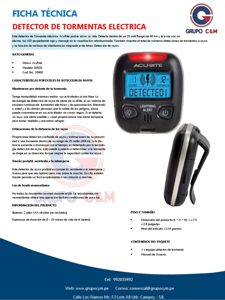 ET Detector de Tormenta 1 | PDF | Relámpago