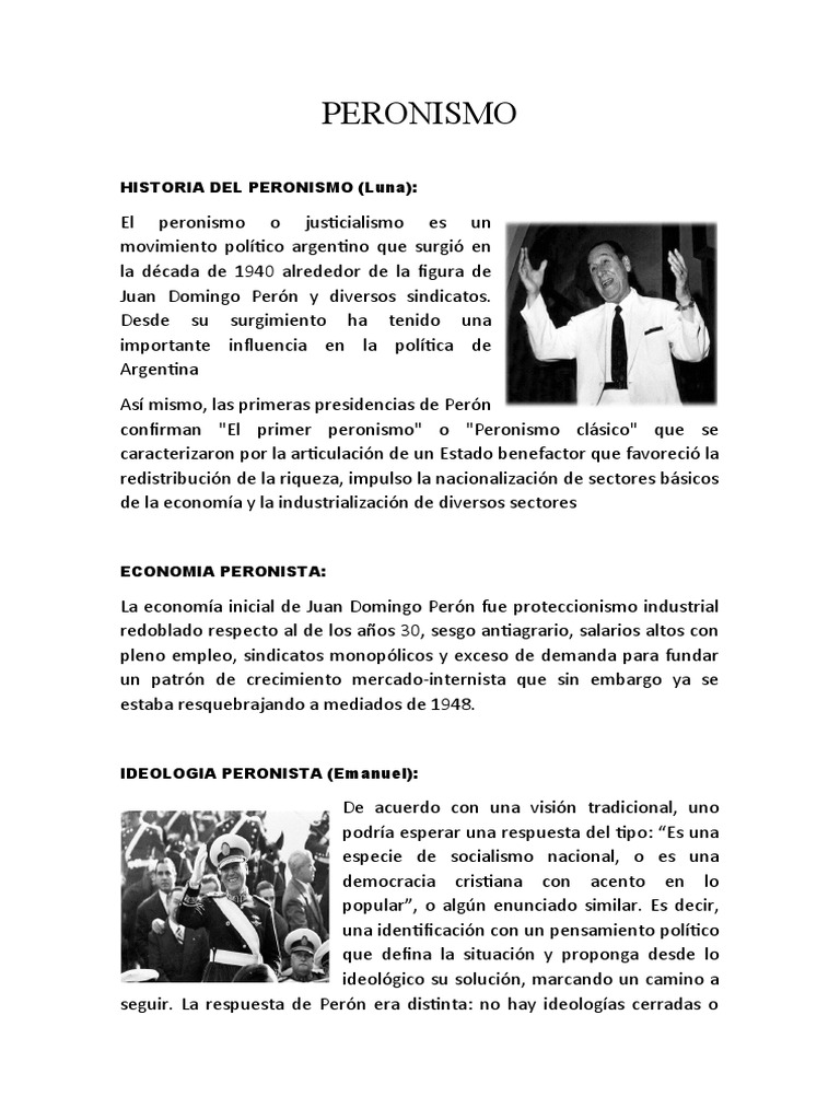 PERONISMO | PDF