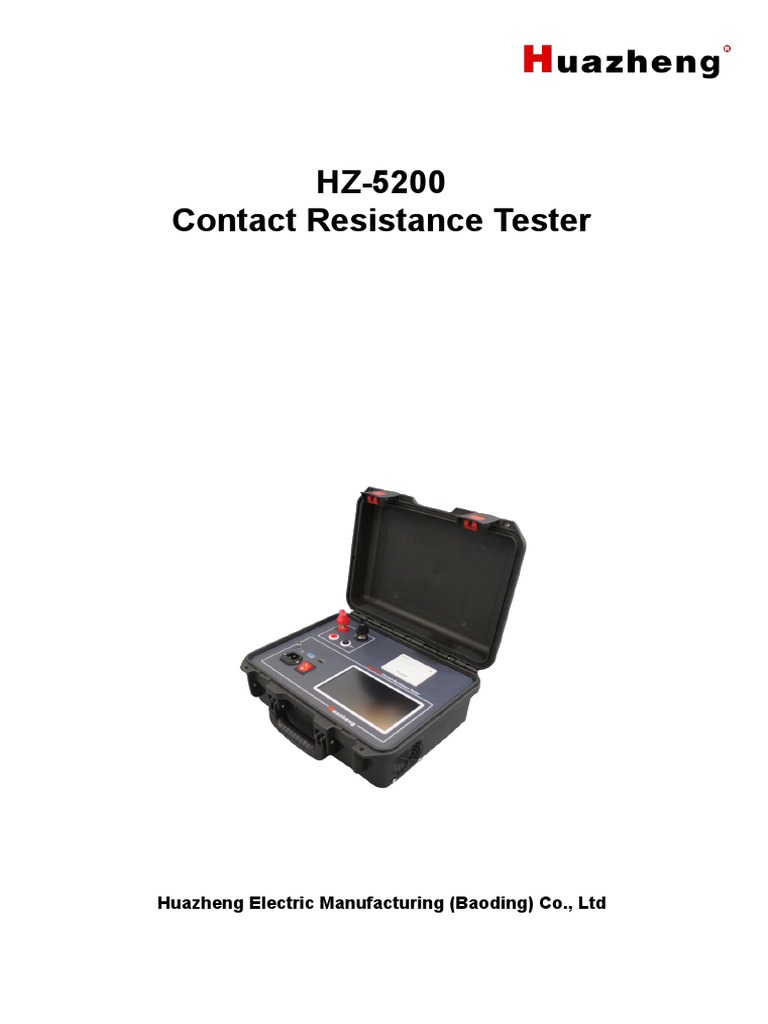 200A Contact Resistance Tester PDF | PDF | Power Supply | Switch