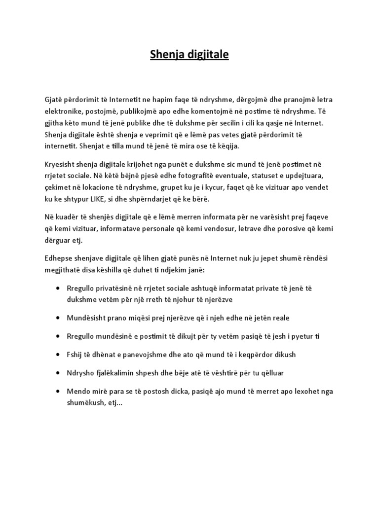 Shenja Digjitale | PDF