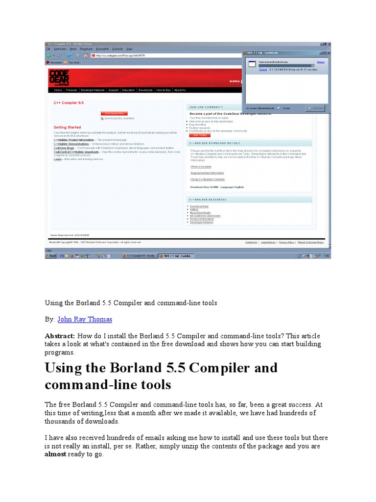 Using The Borland C++ 5 | Download Free PDF | Command Line Interface | Library (Computing)