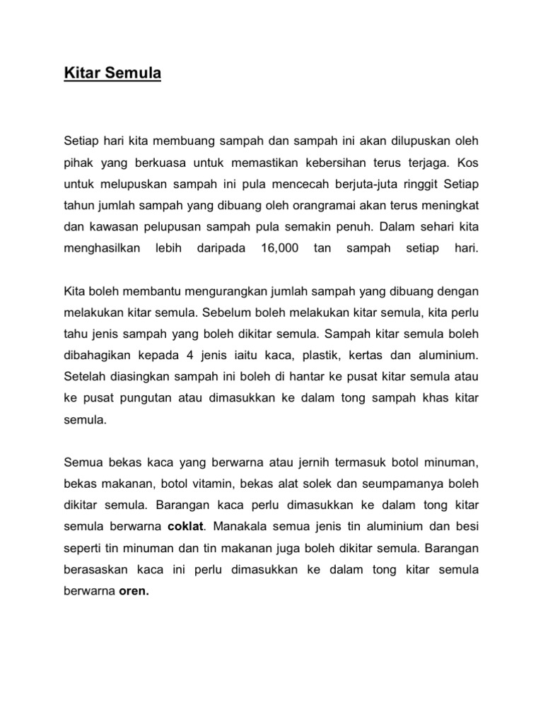 Kitar Semula Pdf