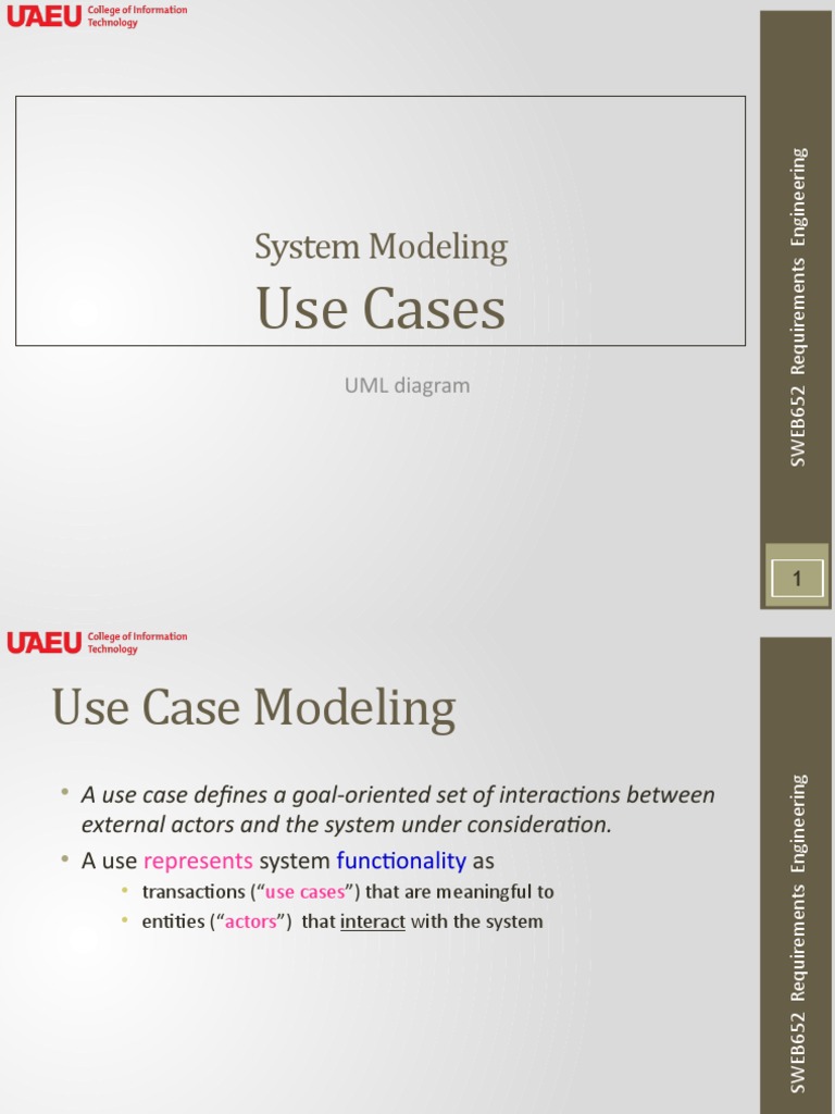 Use Cases: System Modeling | PDF | Use Case | System
