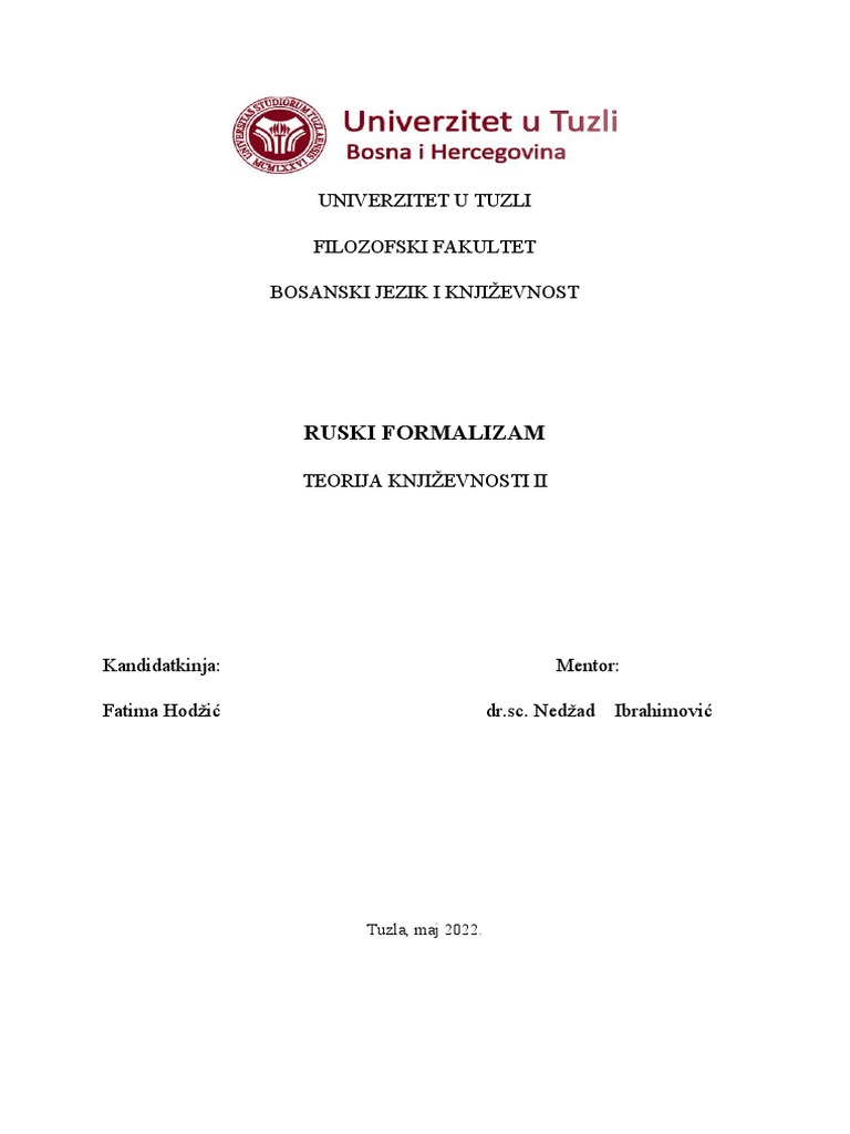 Ruski Formalizam | PDF