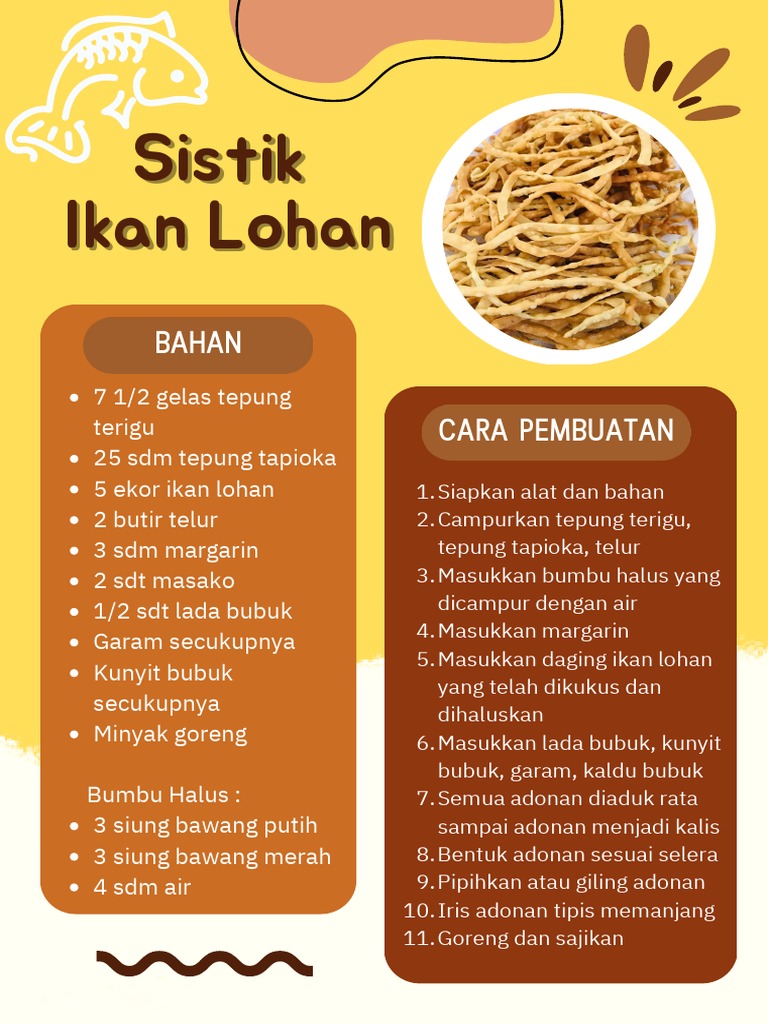 Resep Sistik Ikan Lohan PDF | PDF