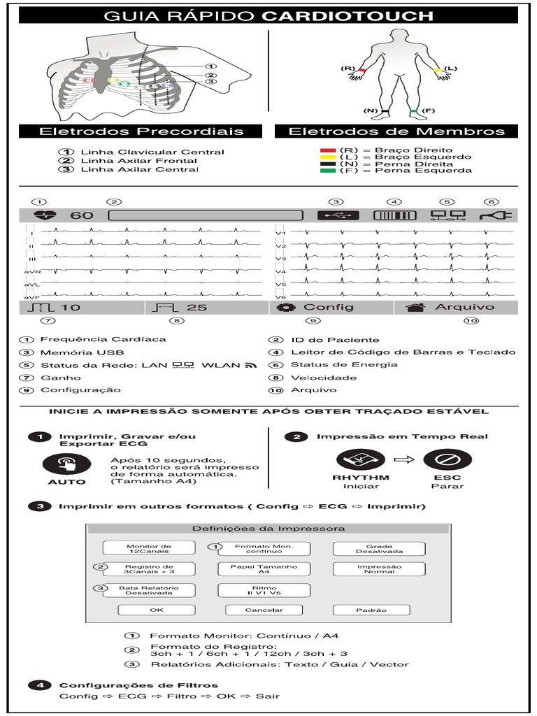 Guia Rápido Cardiotouch PDF | PDF