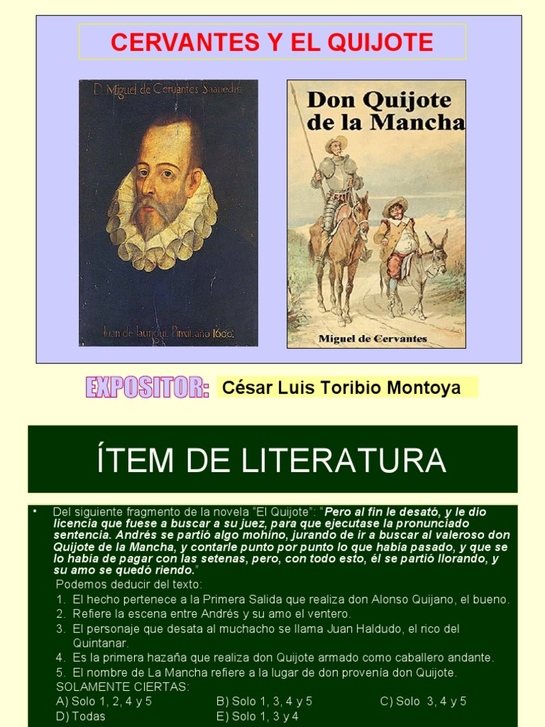 Cervantes y el Quijote: Una obra maestra de la literatura universal ...