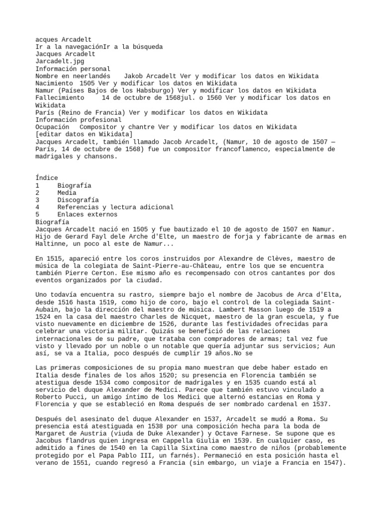 Arca | PDF | Renacimiento | Música clásica